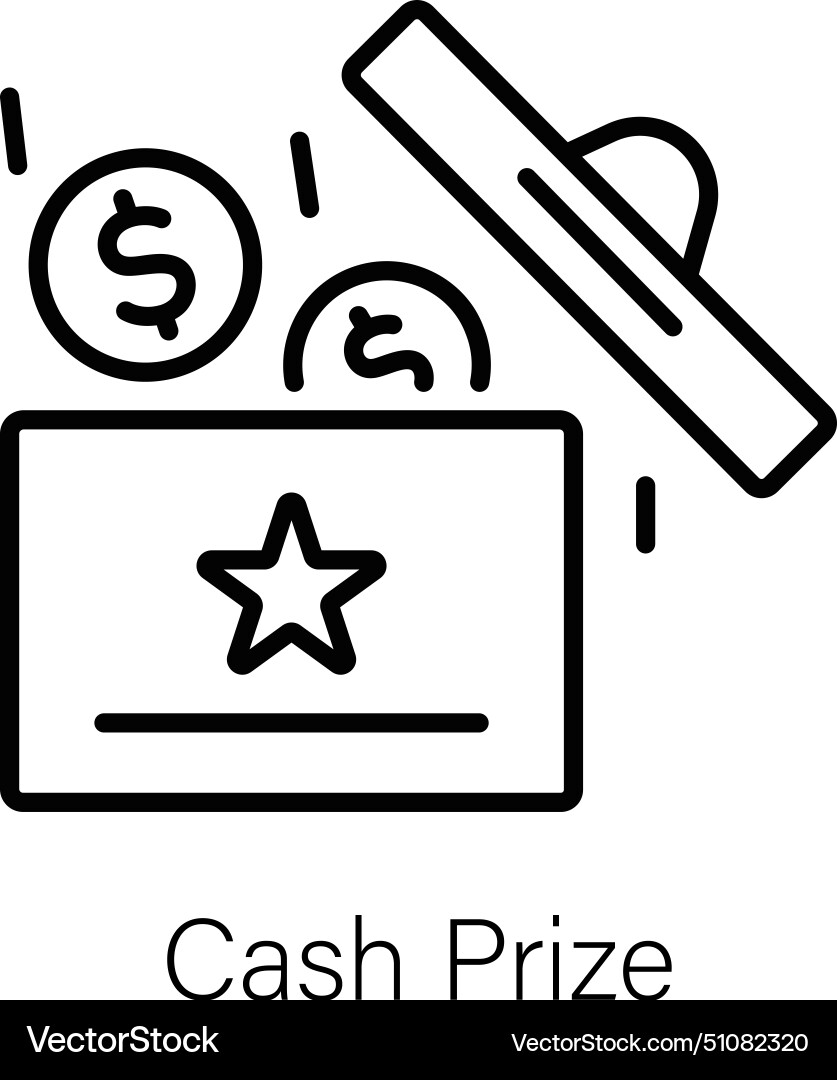 Cash prize Royalty Free Vector Image - VectorStock