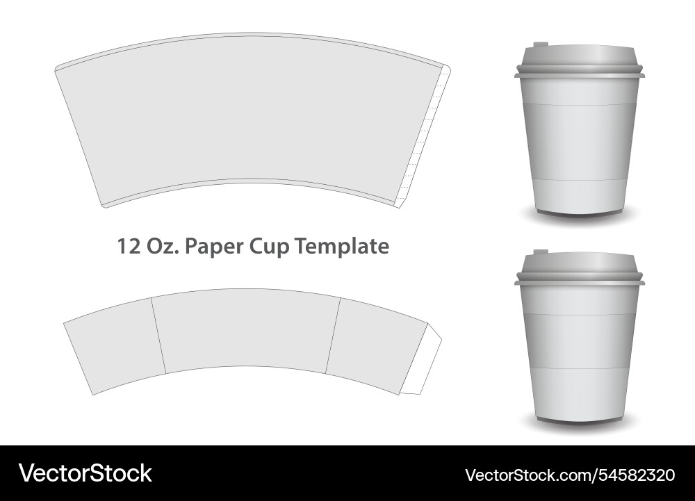 Coffee Cup Sleeve Mockup Set – Royalty-Free Vector | VectorStock