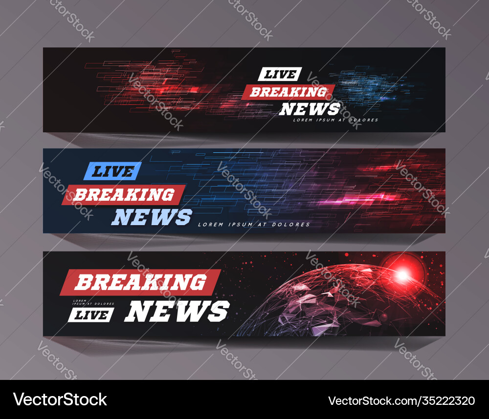 Live Breaking News Background Royalty Free Vector Image