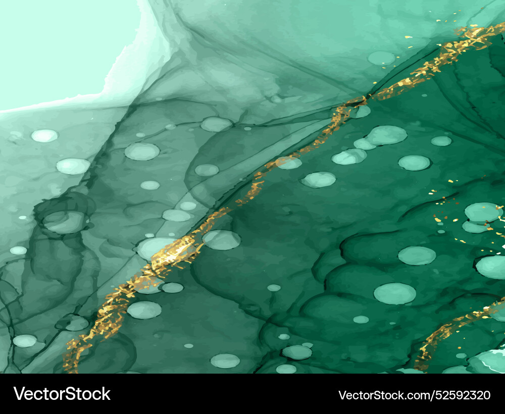 Natural deep green abstract watercolor art Vector Image