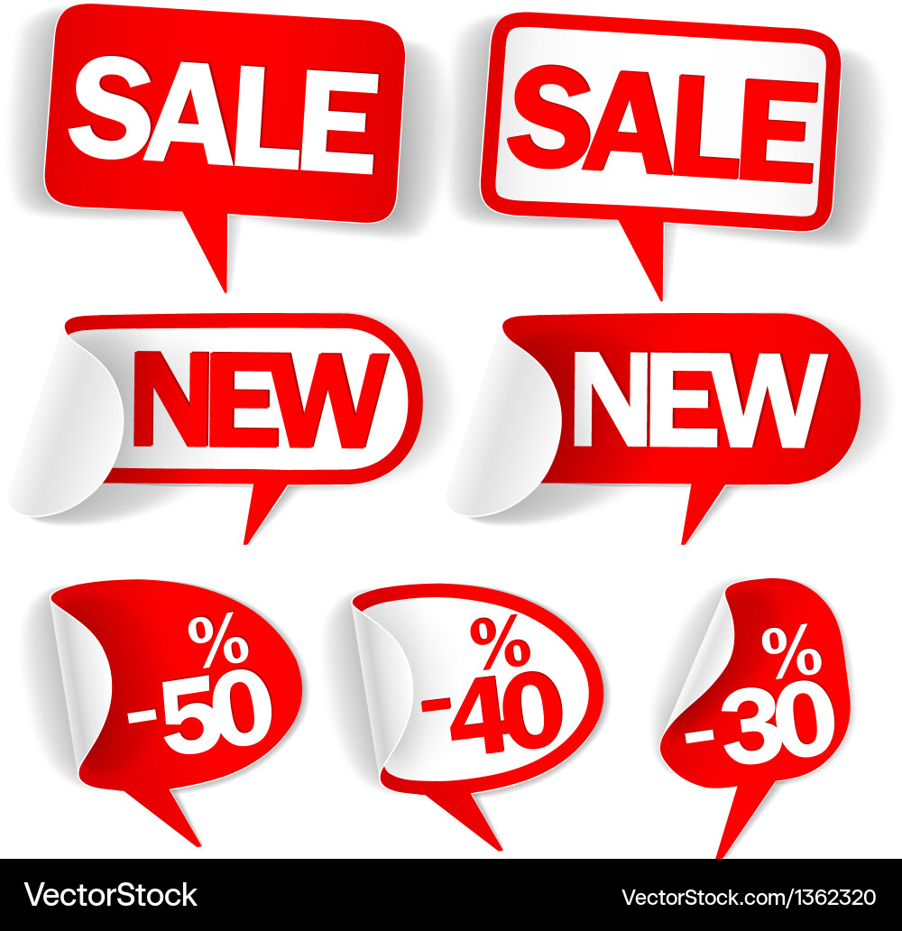 New labels Royalty Free Vector Image - VectorStock