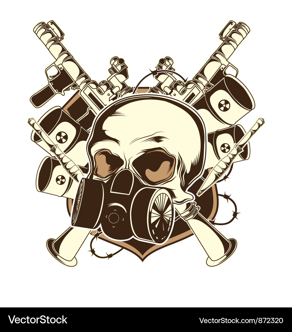 Skull emblem Royalty Free Vector Image - VectorStock
