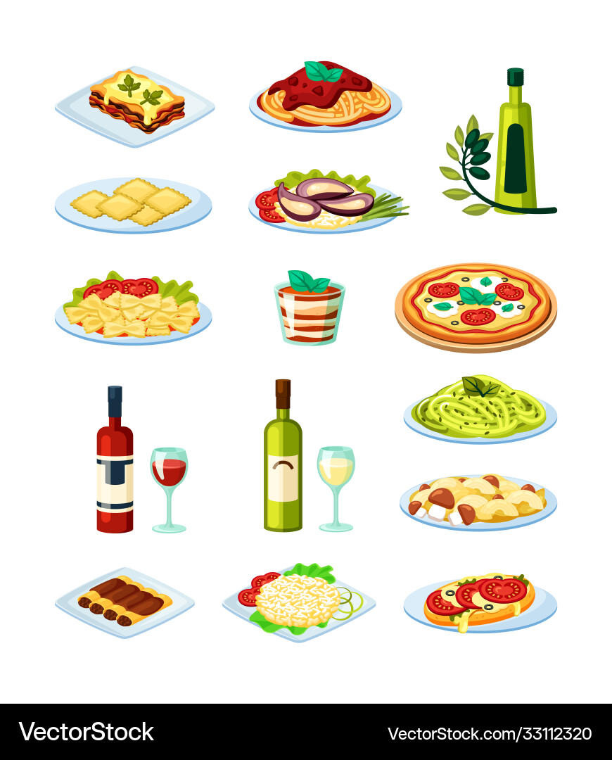 Traditional italian food set oysters with sauce Vector Image