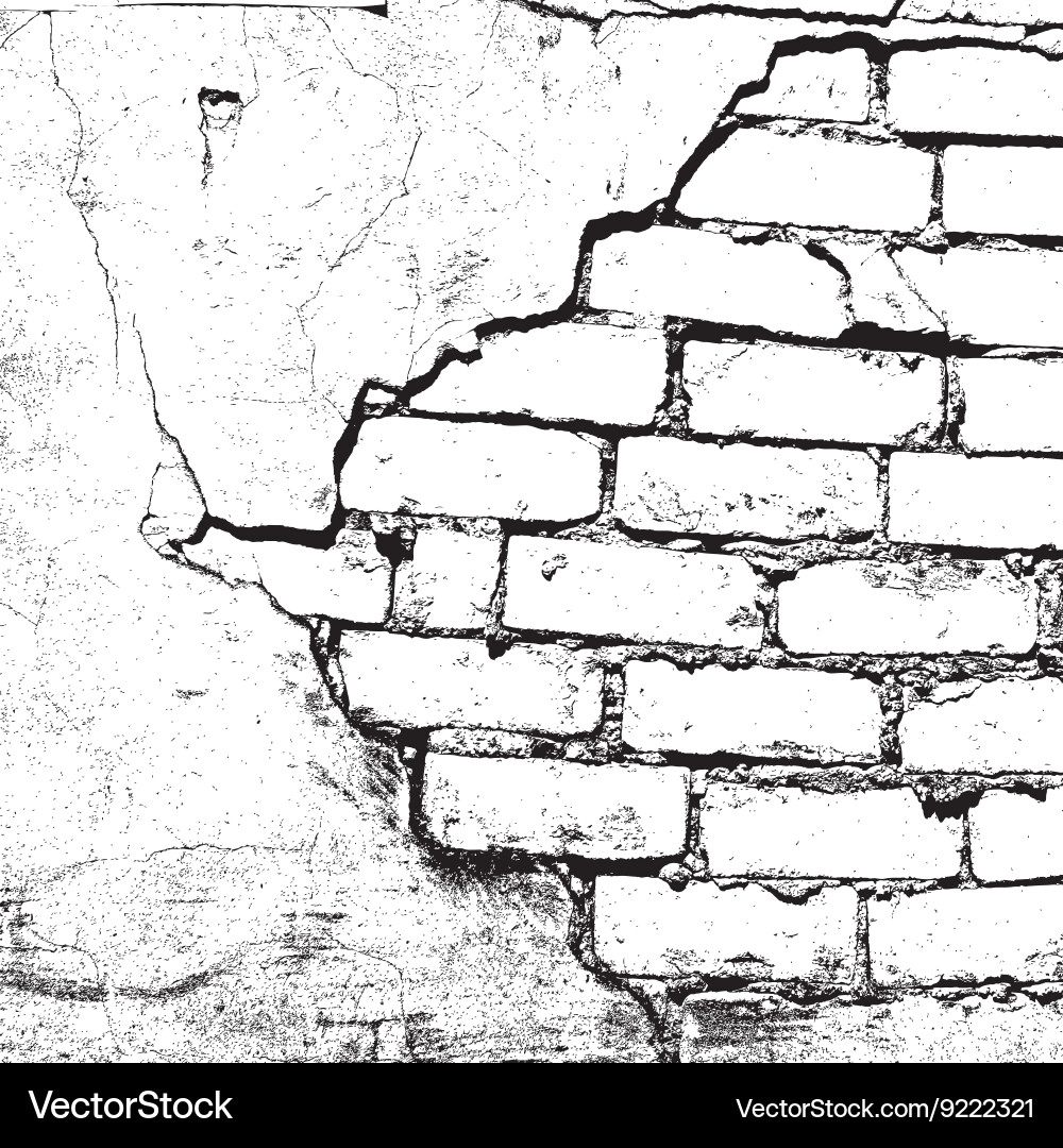 Brick damaged texture Royalty Free Vector Image