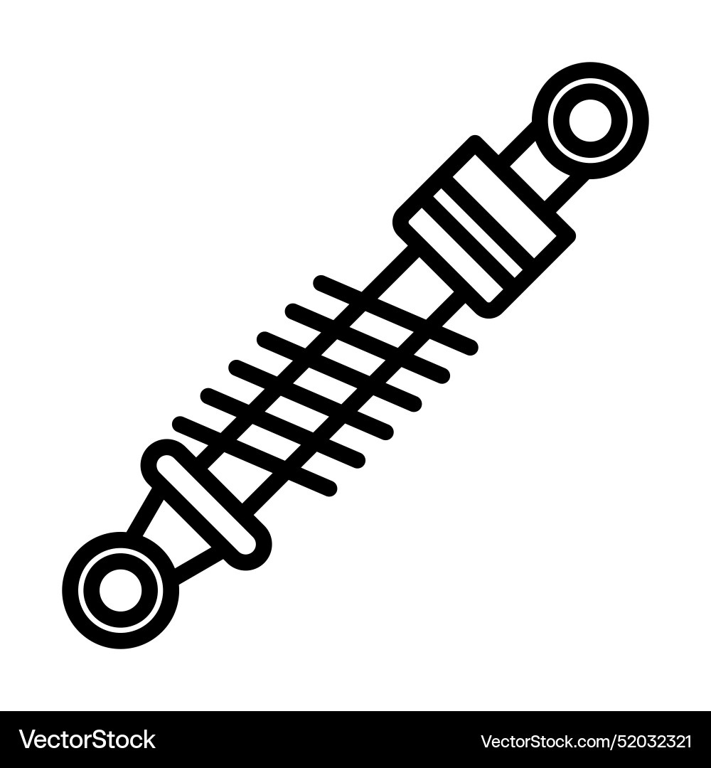 Damper icon linear logo mark in black and white Vector Image