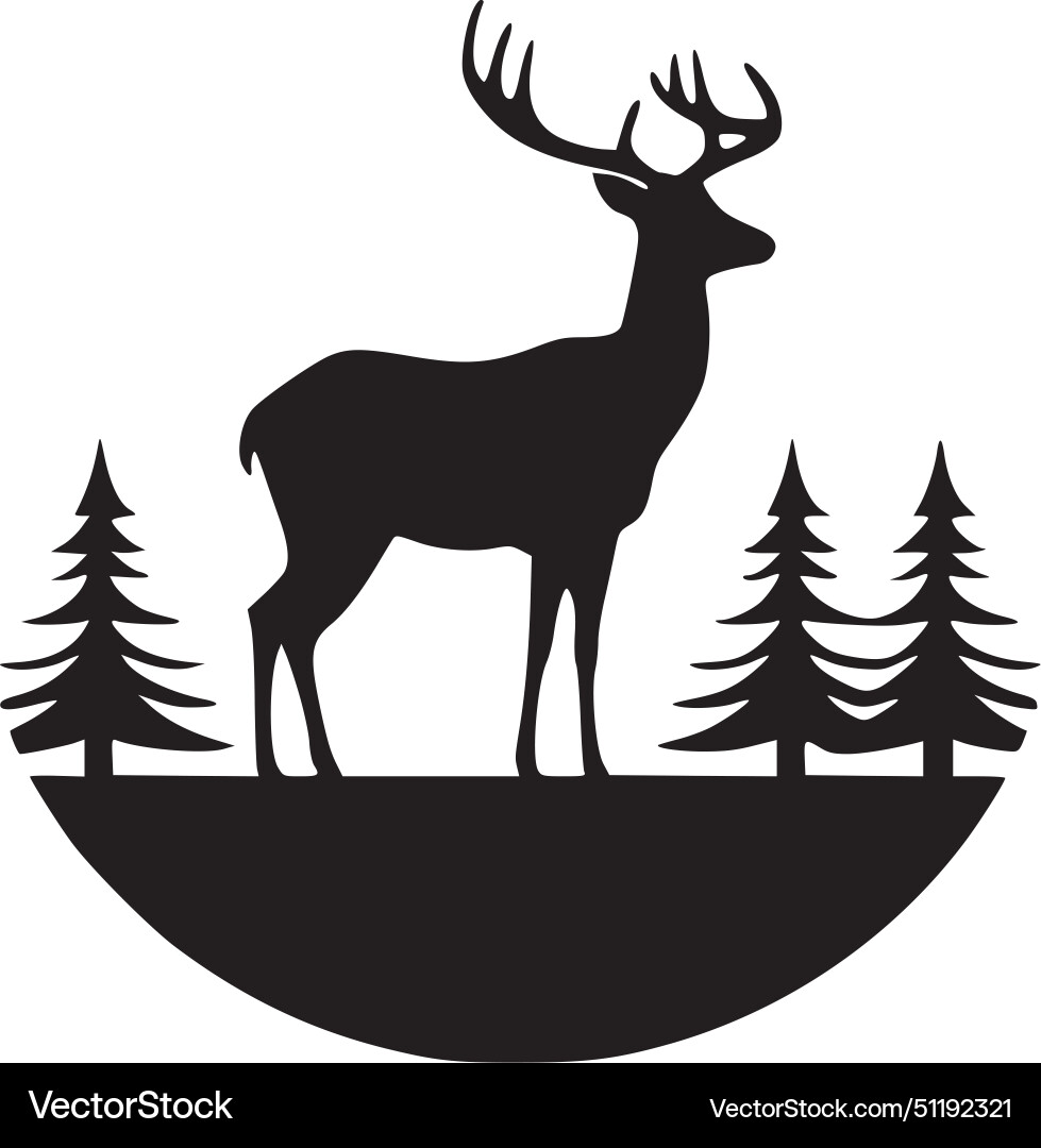 Dear - minimalist and simple silhouette Royalty Free Vector