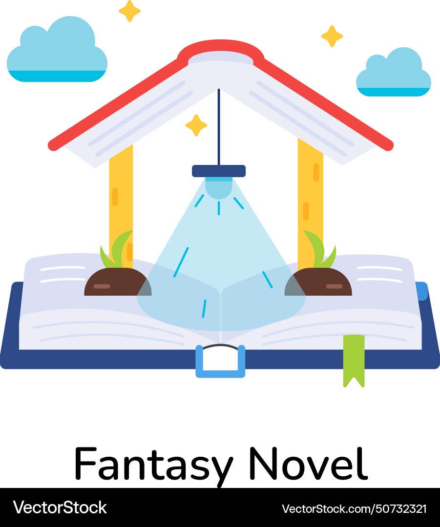Fantasy novel Royalty Free Vector Image - VectorStock