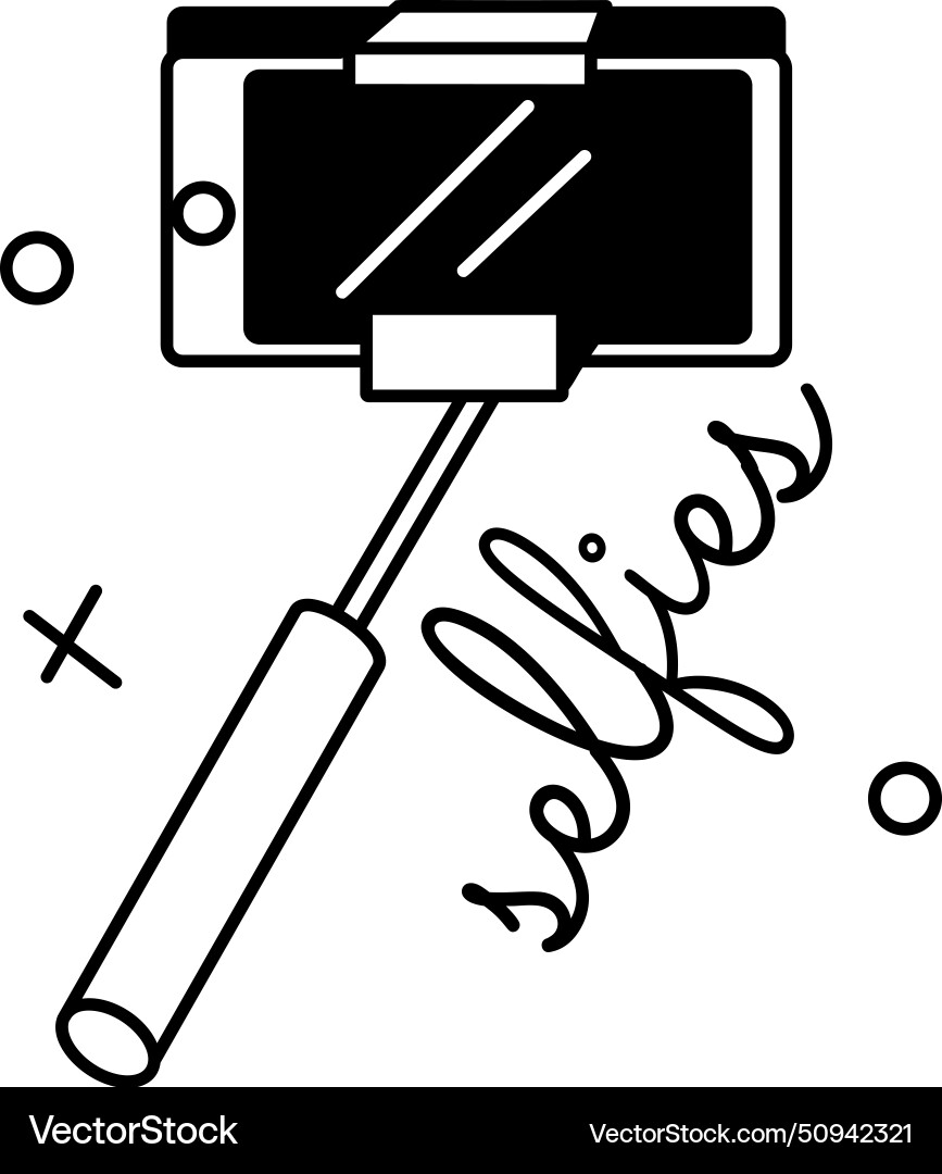 Selfie stick Royalty Free Vector Image - VectorStock