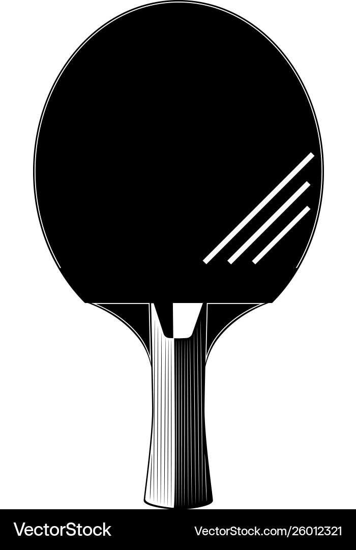Table tennis or ping-pong racket silhouette Vector Image