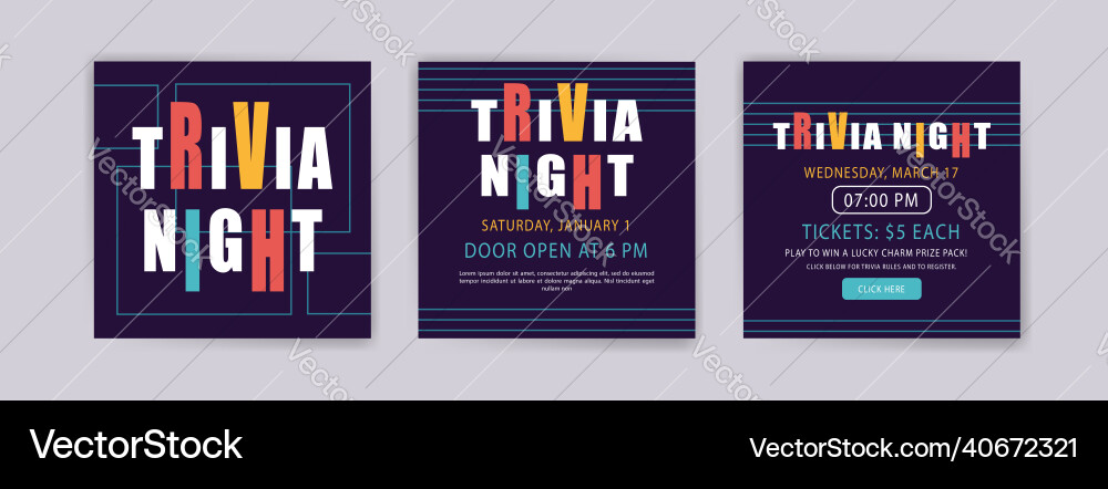 Trivia night Royalty Free Vector Image - VectorStock