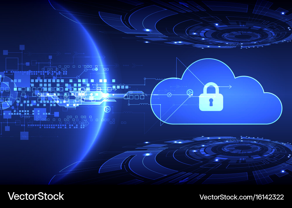Abstract security cloud technology background – Royalty-Free Vector ...