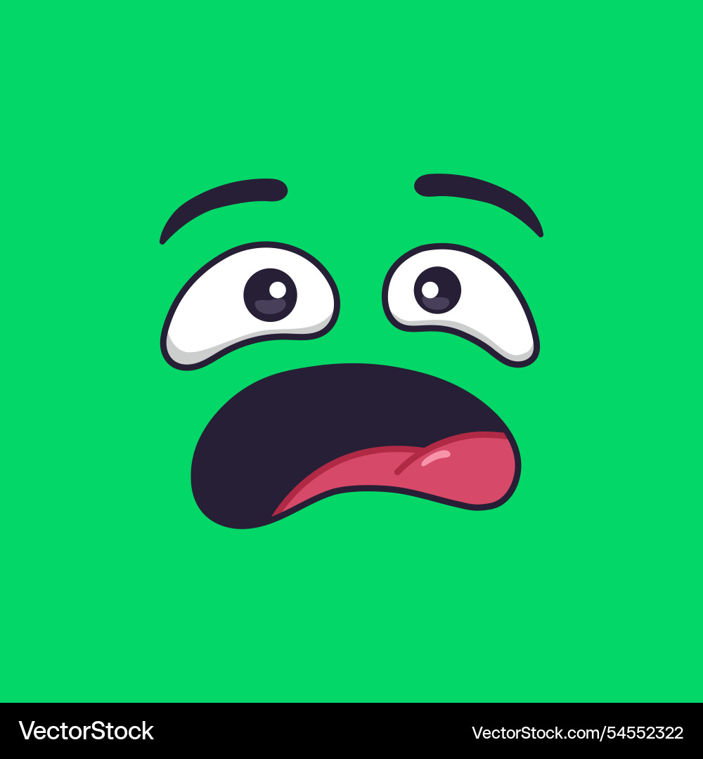 Cartoon Face - Fear & Surprise Royalty Free Vector Image