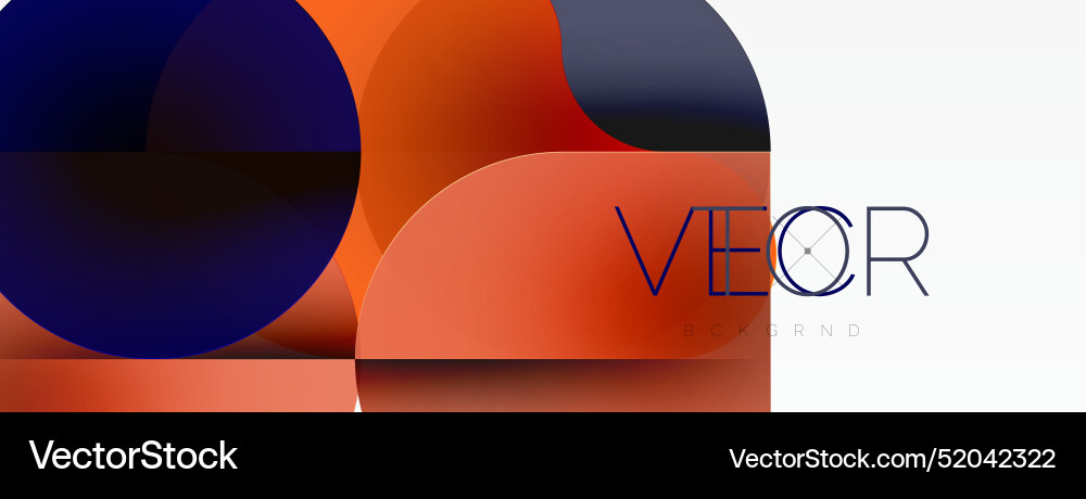 Circles and round shapes geometric minimal Vector Image