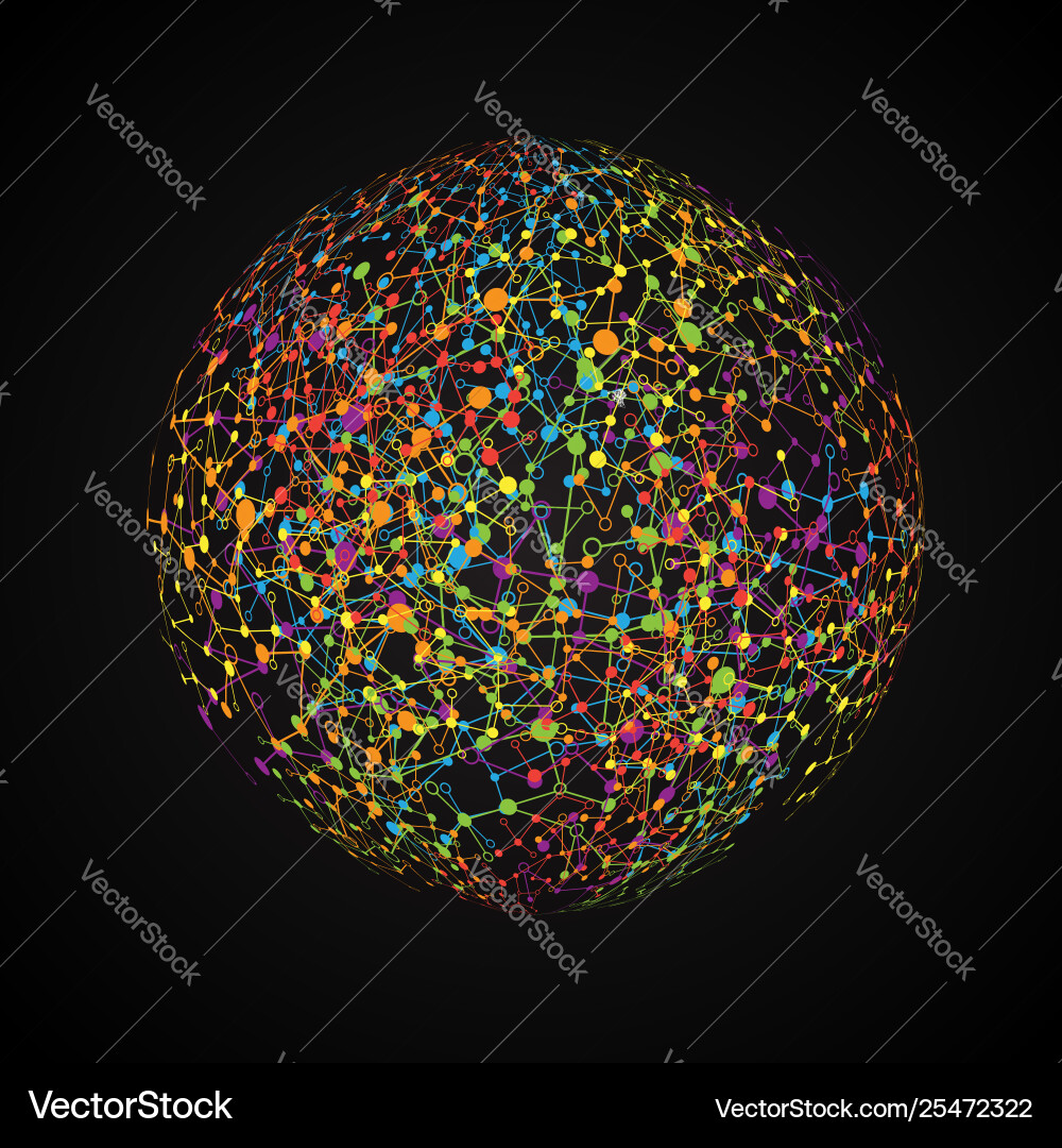 Global Connections - Network Sphere Royalty Free Vector
