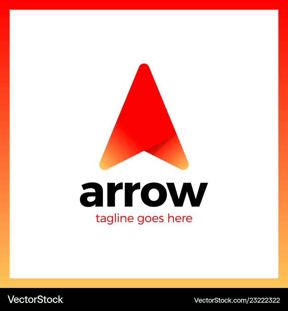 Letter a line top arrow logo Royalty Free Vector Image