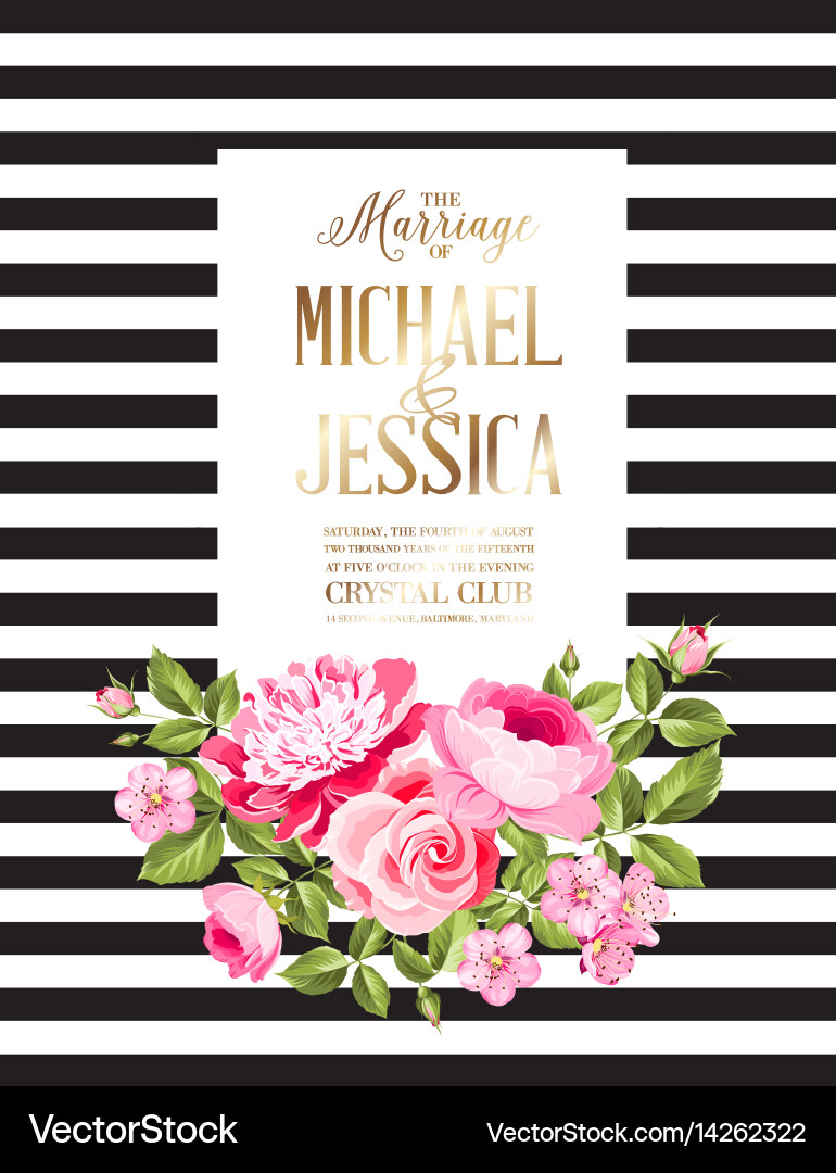 Marriage invitation card Royalty Free Vector Image