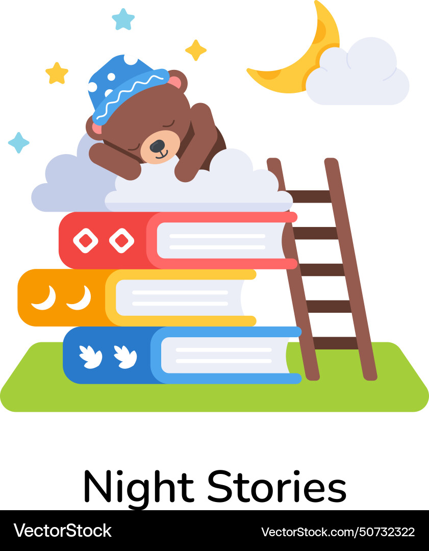 Night stories Royalty Free Vector Image - VectorStock