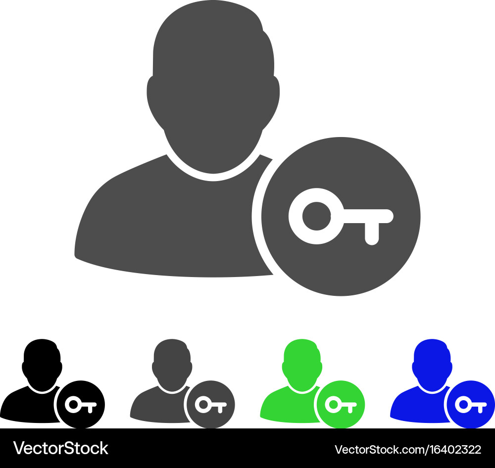 User login flat icon Royalty Free Vector Image