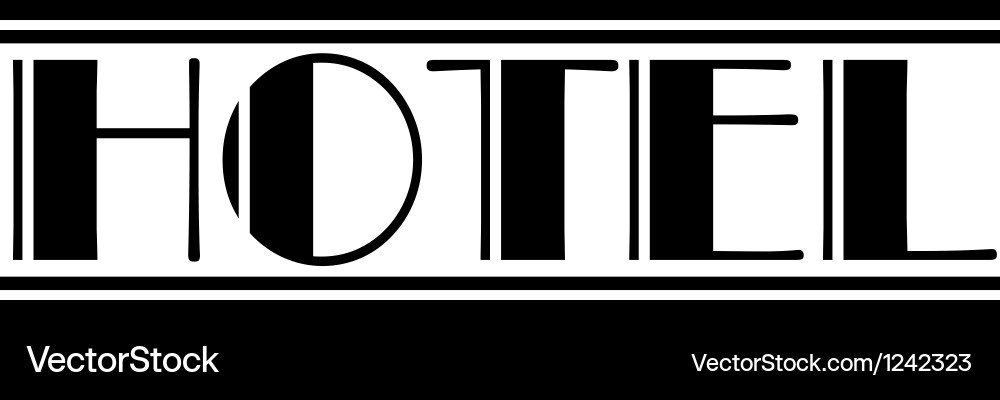 Retro Hotel Logo Lizenzfreies Vektorbild - VectorStock