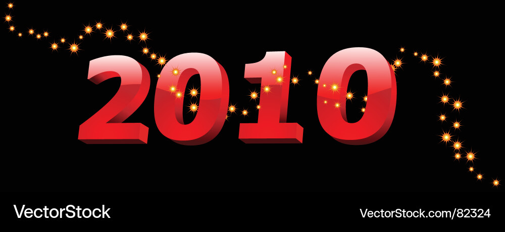 2010 year Royalty Free Vector Image - VectorStock
