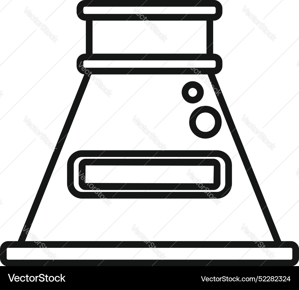Chemical flask icon representing chemistry Vector Image