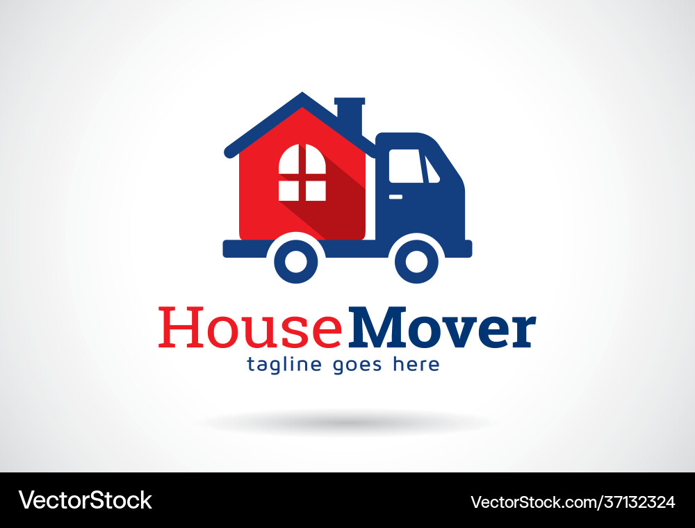 House Moving Logo Template Royalty Free Vector Image