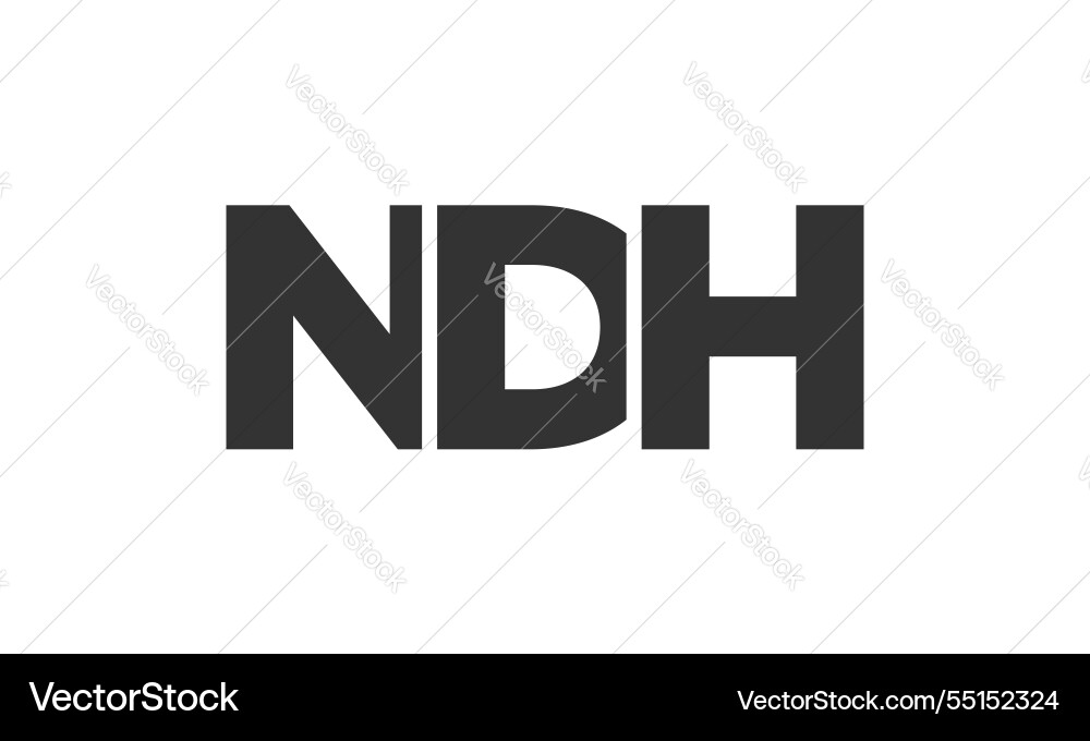 Ndh logo design template with strong and modern Vector Image