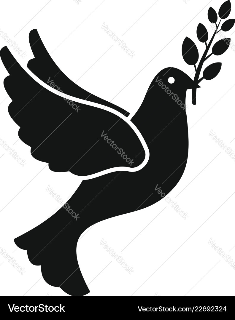 Peace Dove Icon - Simple Royalty Free Vector Image
