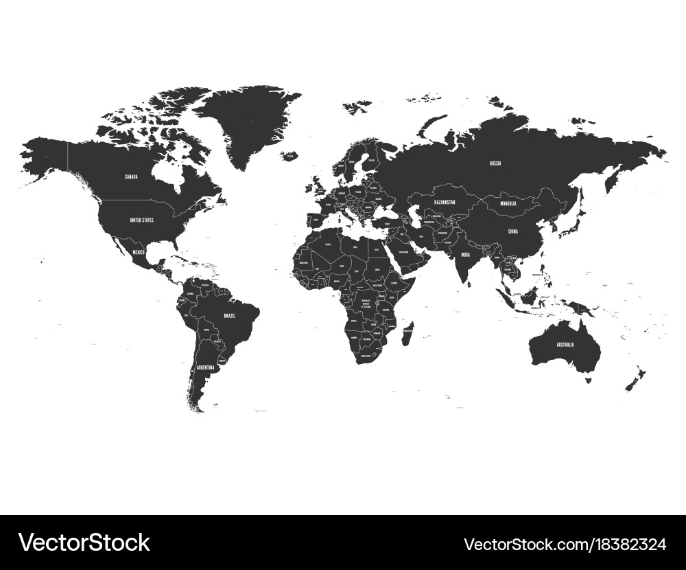 World Political Map Royalty Free Vector Image - VectorStock