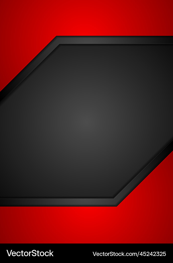 Abstract corporate red black flyer design Vector Image