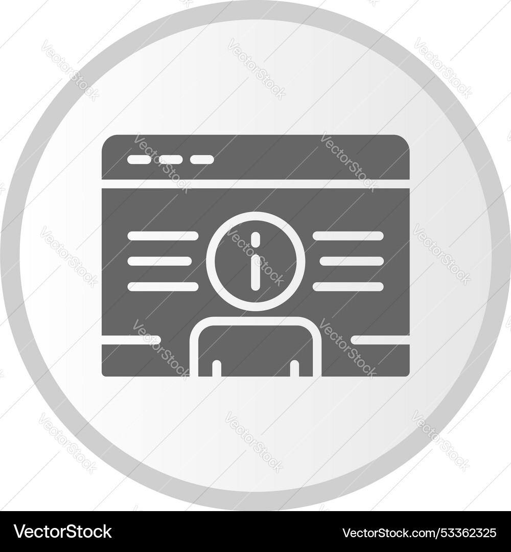 Anonymous glyph circle grey icon Royalty Free Vector Image