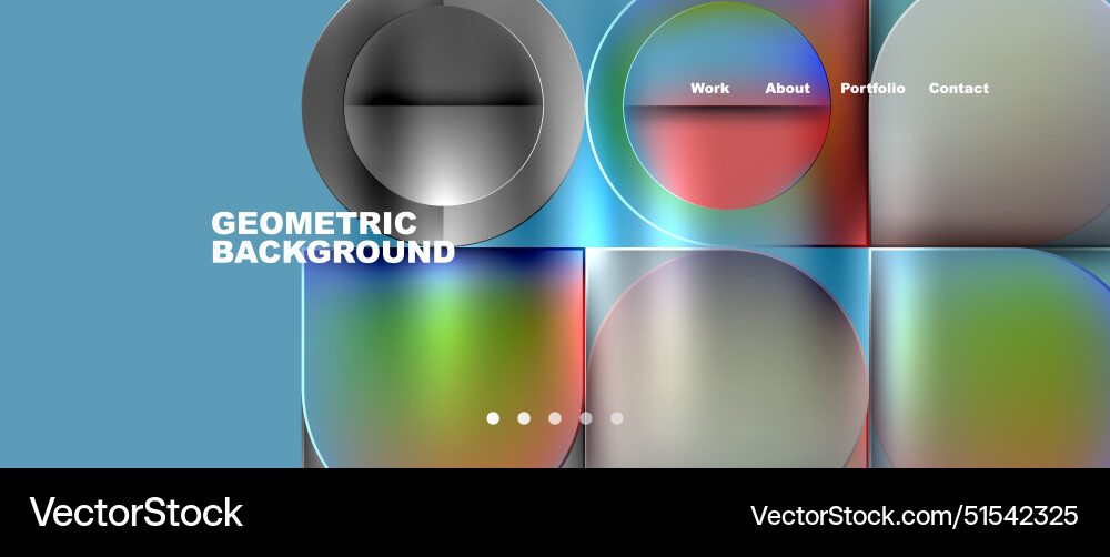 Circles and lines bright colorful geometry Vector Image