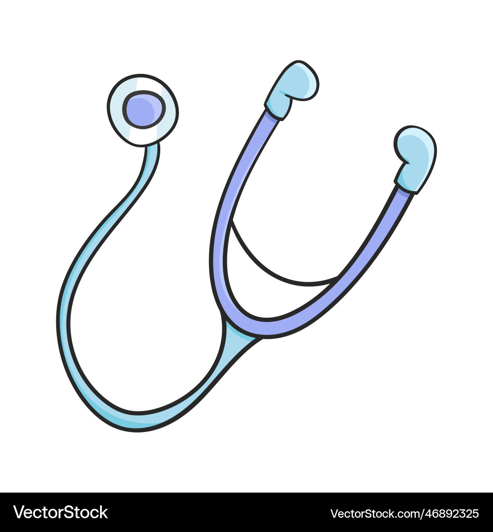 Colorful Stethoscope Doodle Royalty Free Vector Image