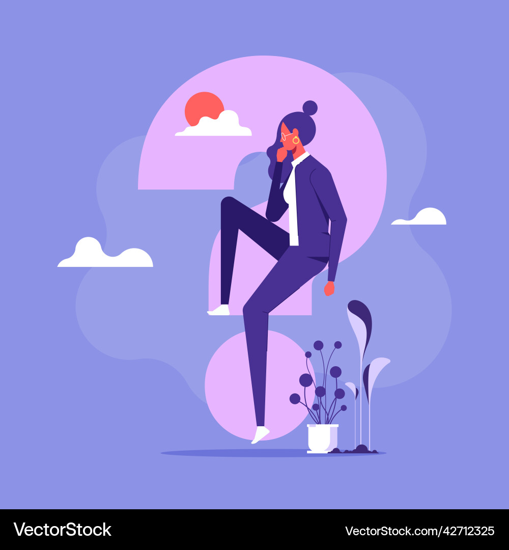 Concept of a difficult decision Royalty Free Vector Image