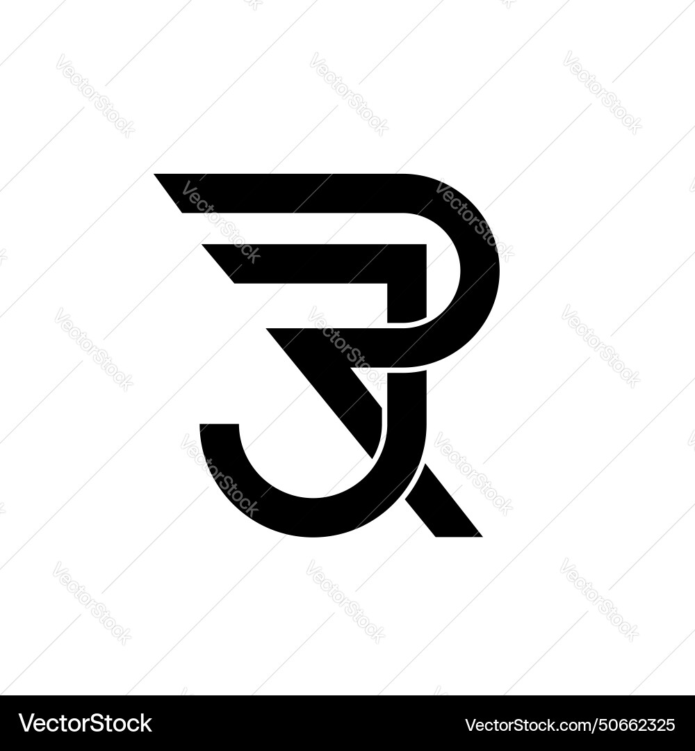 Jr letter monogram logo icon design Royalty Free Vector