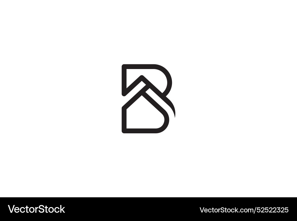 Letter ba logo design Royalty Free Vector Image
