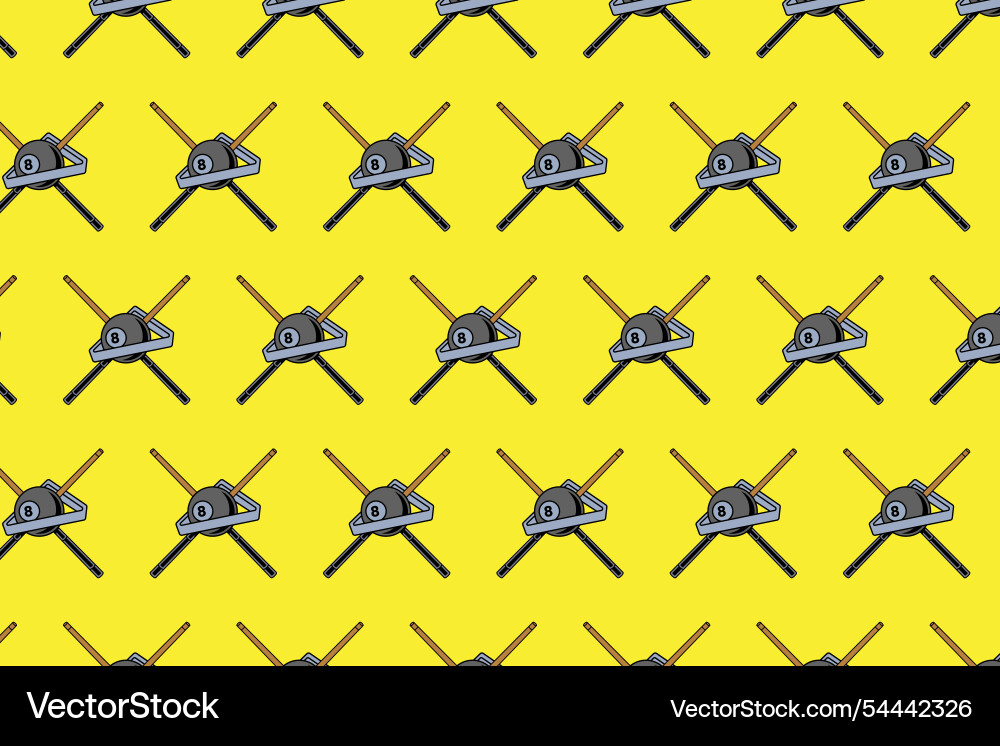 Black ball triangle rack stick billiard pattern Vector Image