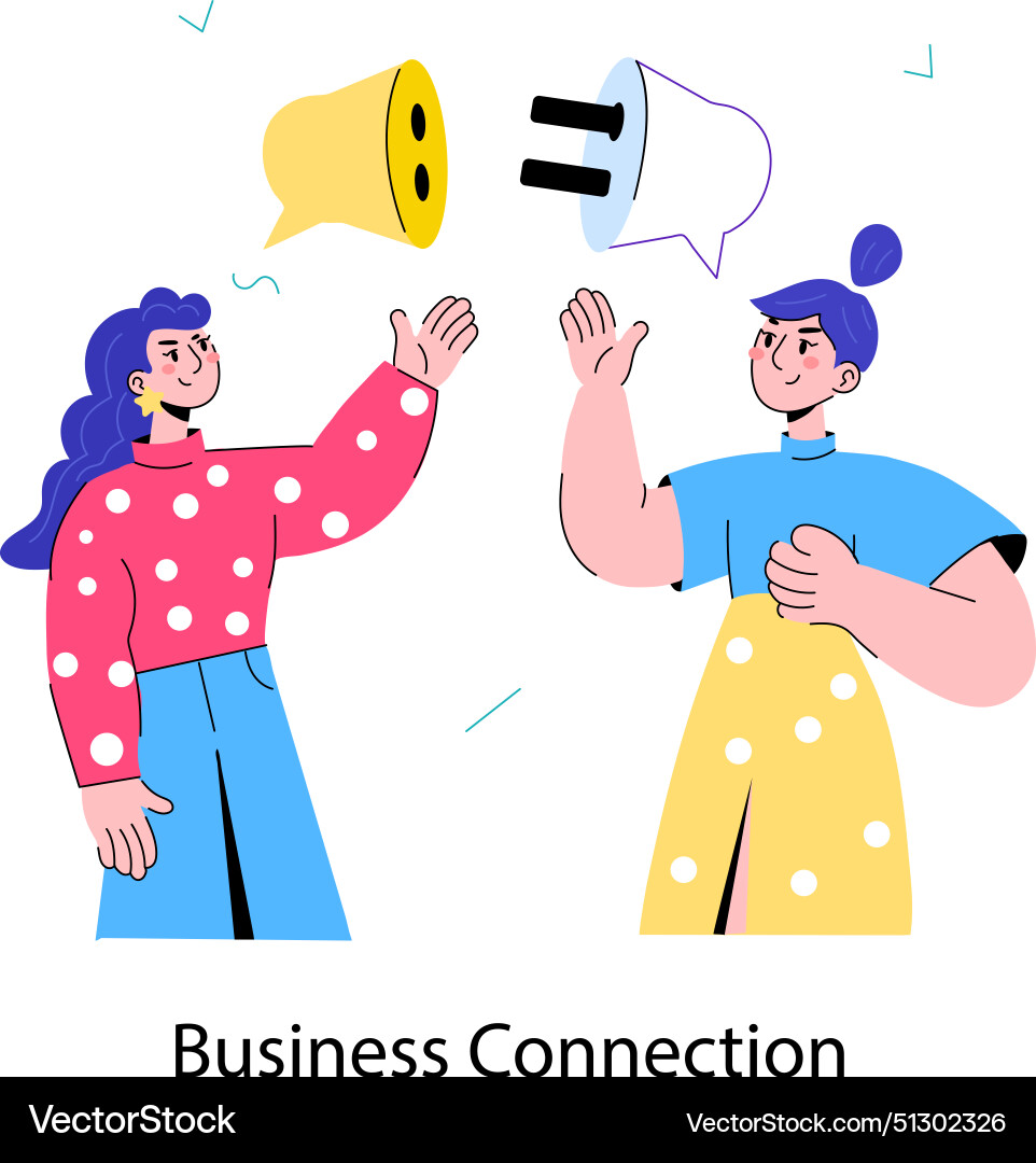 Business connection Royalty Free Vector Image - VectorStock