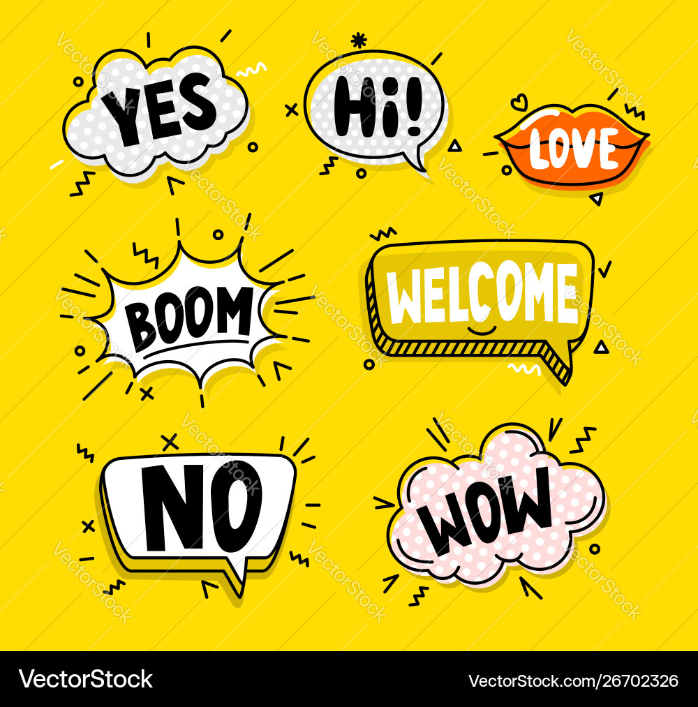 Comic Speech Bubbles & Elements Royalty Free Vector