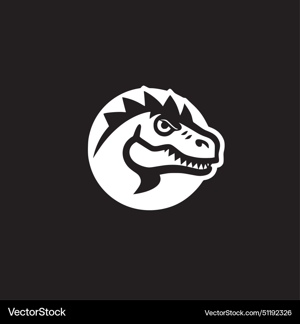 Dinosaur - minimalist and flat logo Royalty Free Vector