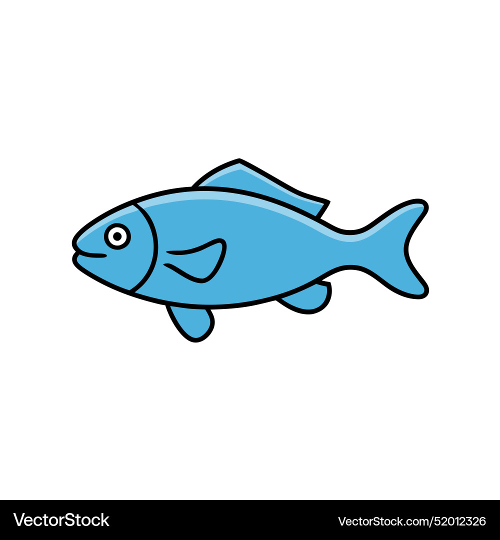 Flathead catfish fish angry icon Royalty Free Vector Image