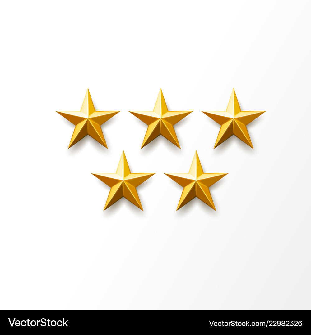 Golden Star Ranking Award Royalty Free Vector Image