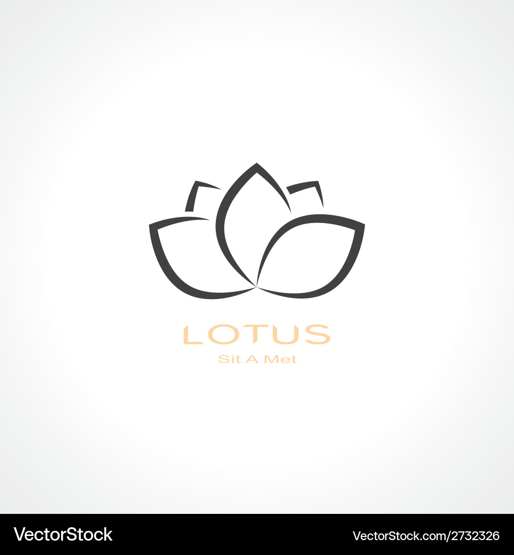 Lotus symbol Royalty Free Vector Image - VectorStock
