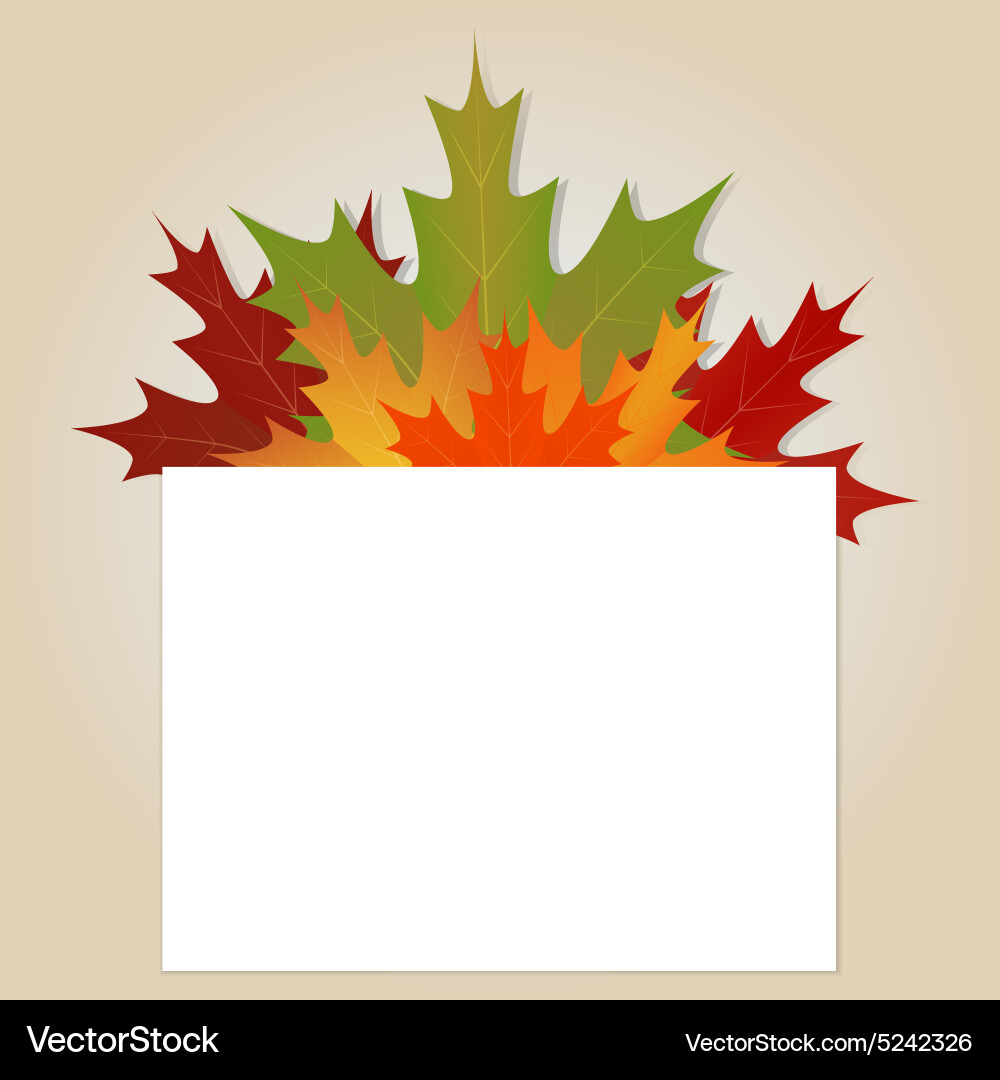 Maple Leaf Autumn Background Royalty Free Vector Image