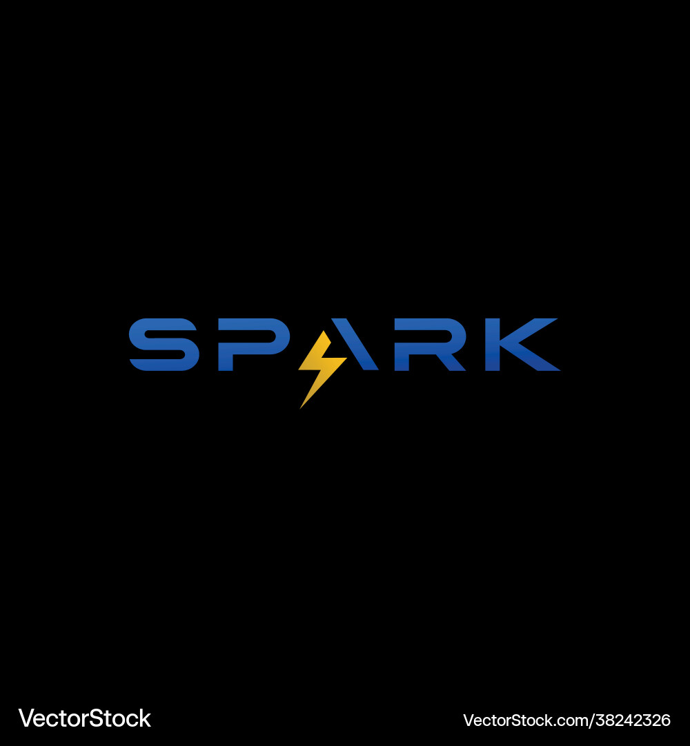 Modern and cool electric spark logo Royalty Free Vector