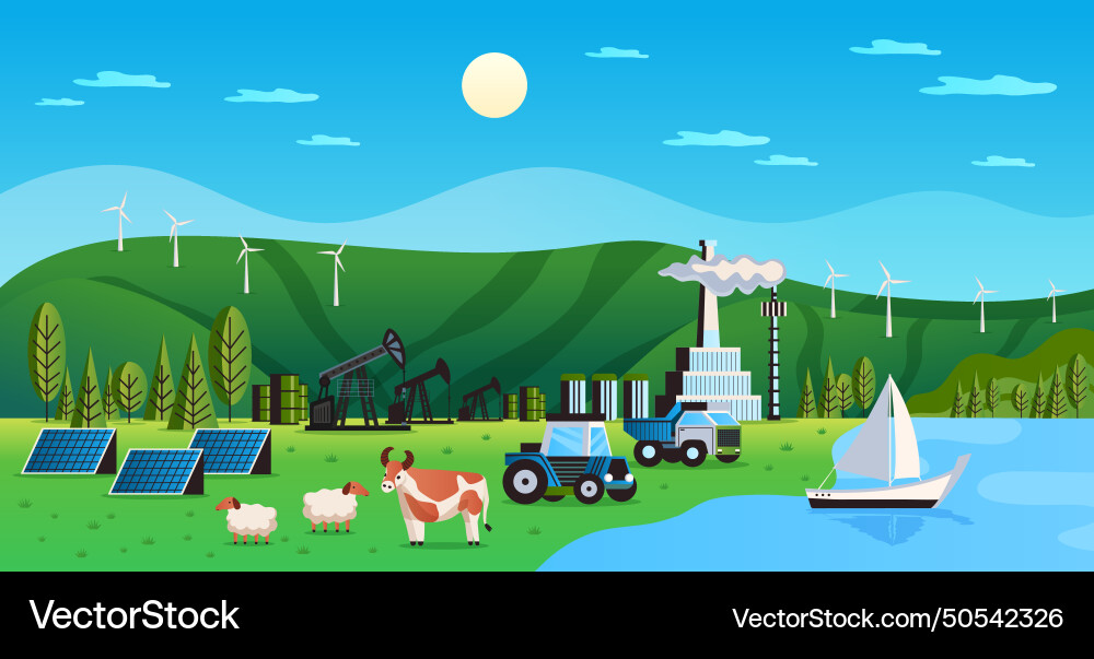 Natural environmental resources background Vector Image