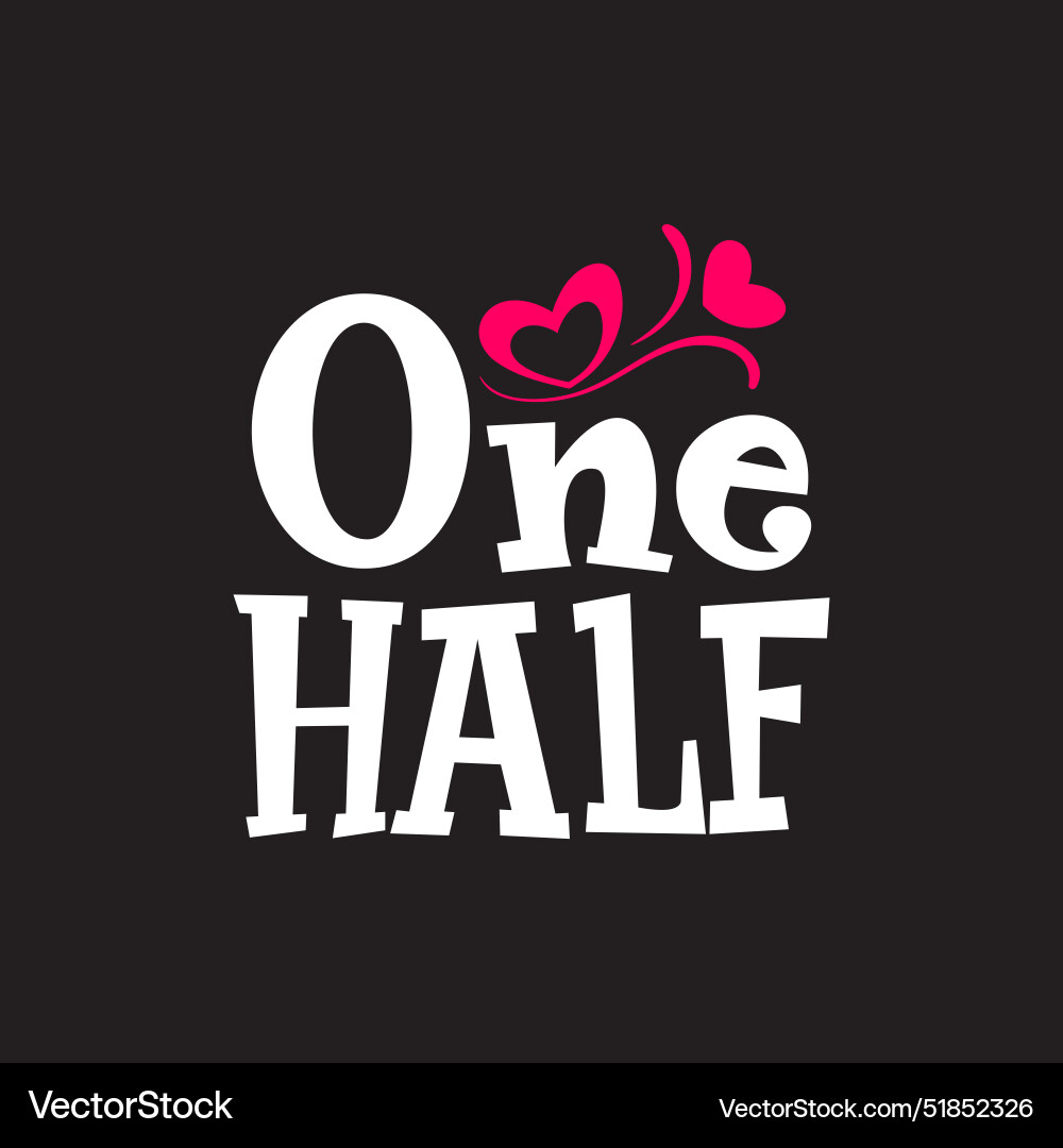 One half design Royalty Free Vector Image - VectorStock
