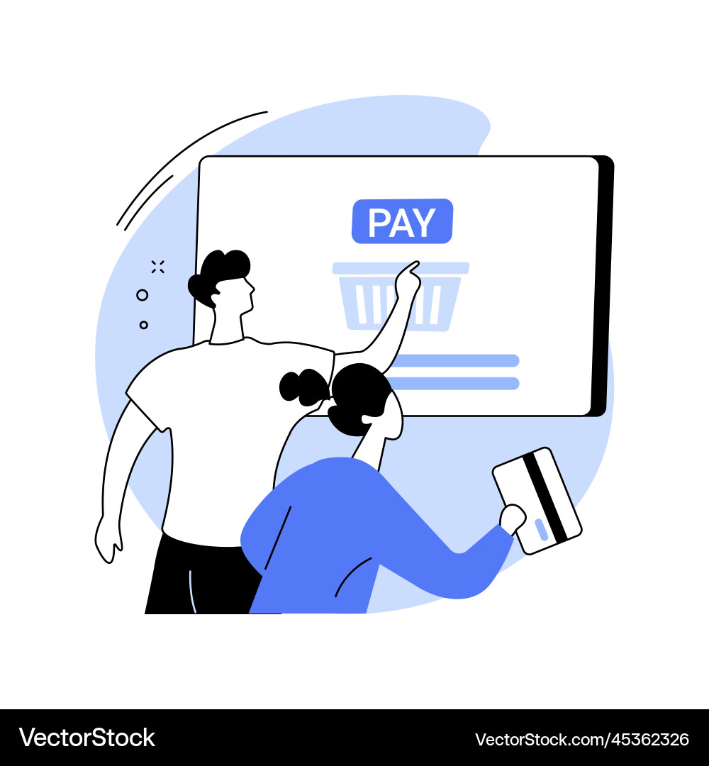 Paying order isolated cartoon Royalty Free Vector Image