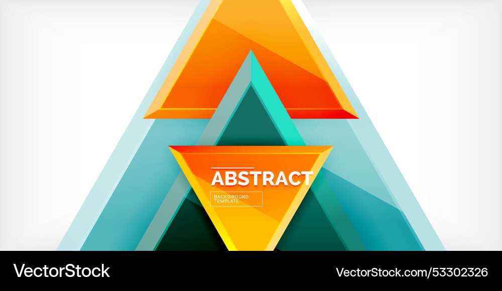 Triangle Glass Shapes Geometric Abstract Vector Image