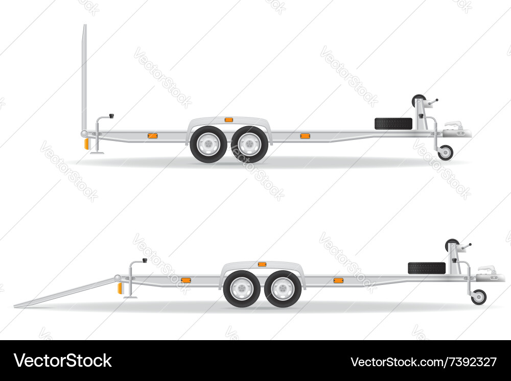 Car trailer 05 Royalty Free Vector Image - VectorStock